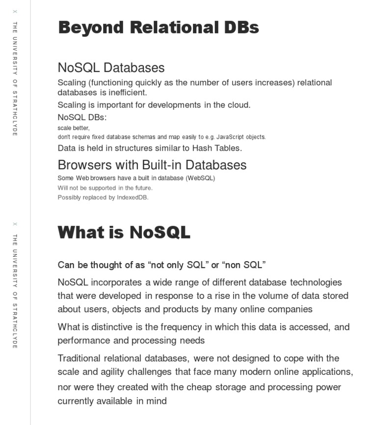 Beyond Relational DBS: Nosql Databases | PDF