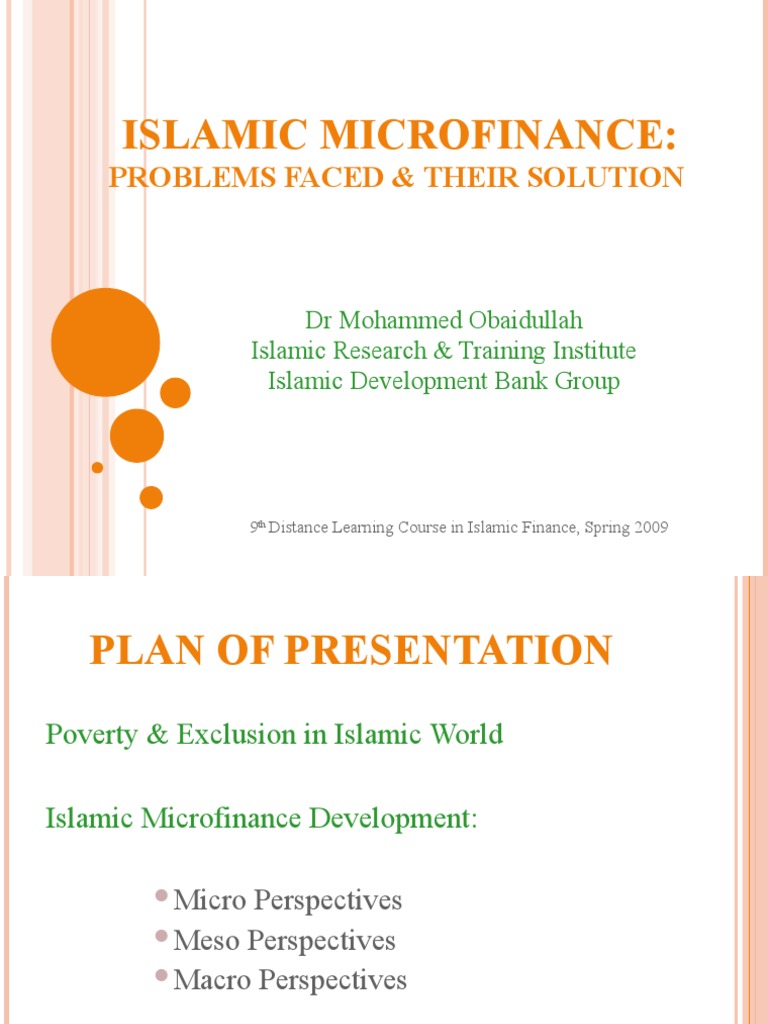Islamic Micro-Finance The Problems Faced and Their Solution | PDF | Banking | Islamic Banking ...