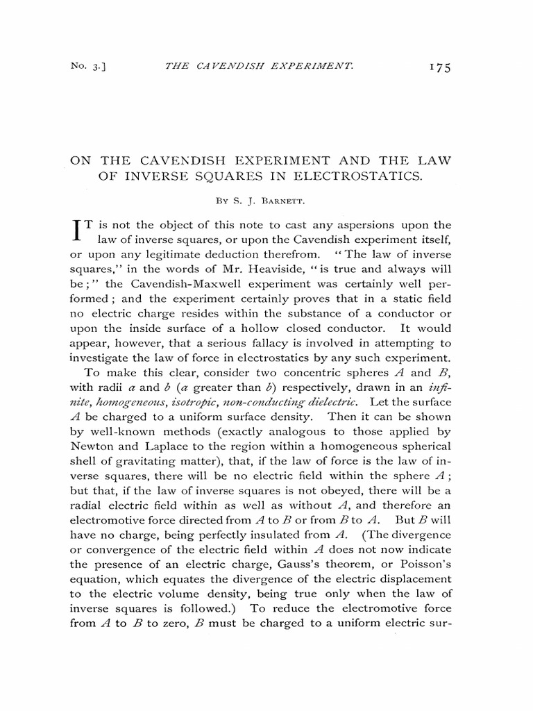 The Limitations of the Cavendish Experiment | PDF | Dielectric | Electric Field