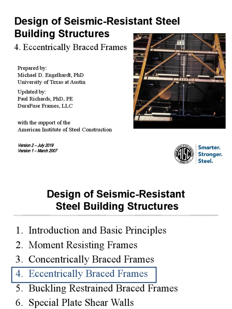 AISC Seismic Design-Module4-Eccentrically Braced Frames-V2 | PDF | Beam ...