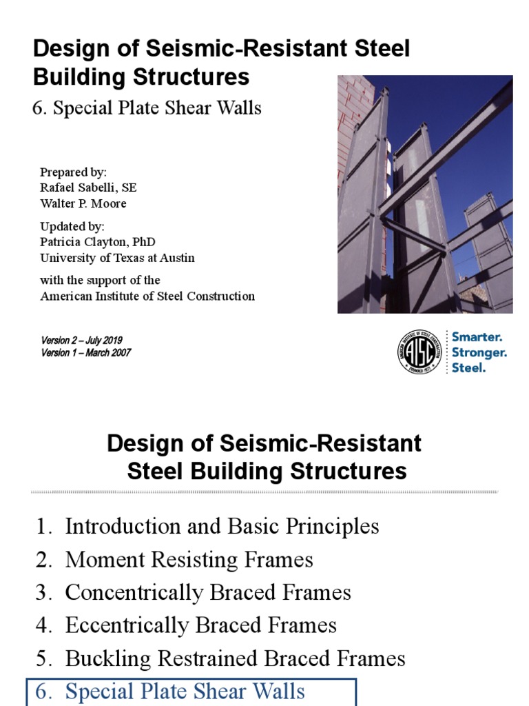 AISC Seismic Design-Module6-Special Plate Shear Walls-V2 | PDF | Beam ...