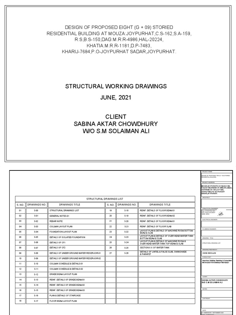 Structuiral Drawings of Revised Plan | PDF | Real Estate | Engineering