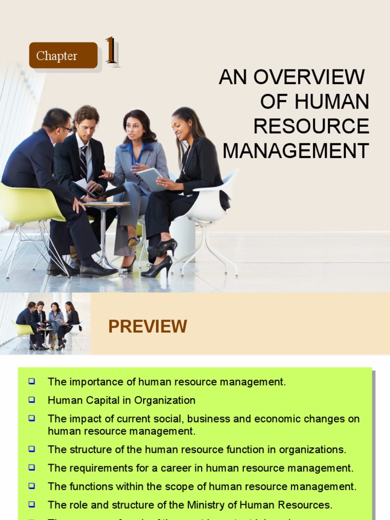 Chap 1 - Intro & Overview of HRM | PDF | Human Resource Management ...