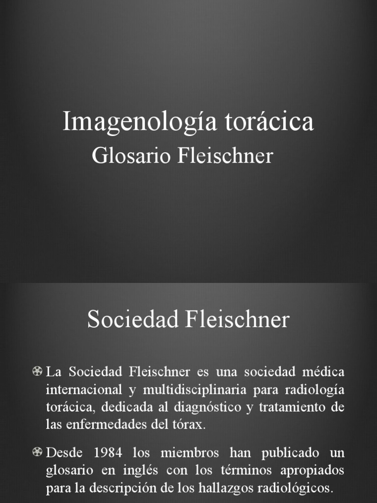 Sociedad Fleischner - Glosario Radiológico | PDF | Pulmón | Enfermedad ...