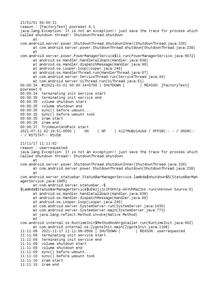 Power Off Reset Reason Backup | PDF | Java (Programming Language) | Computer Hardware