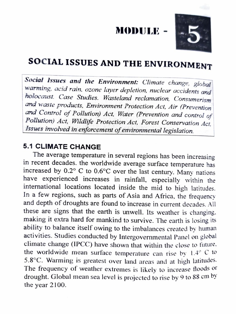 Social Issues Impacting the Environment | PDF | Climate Change ...