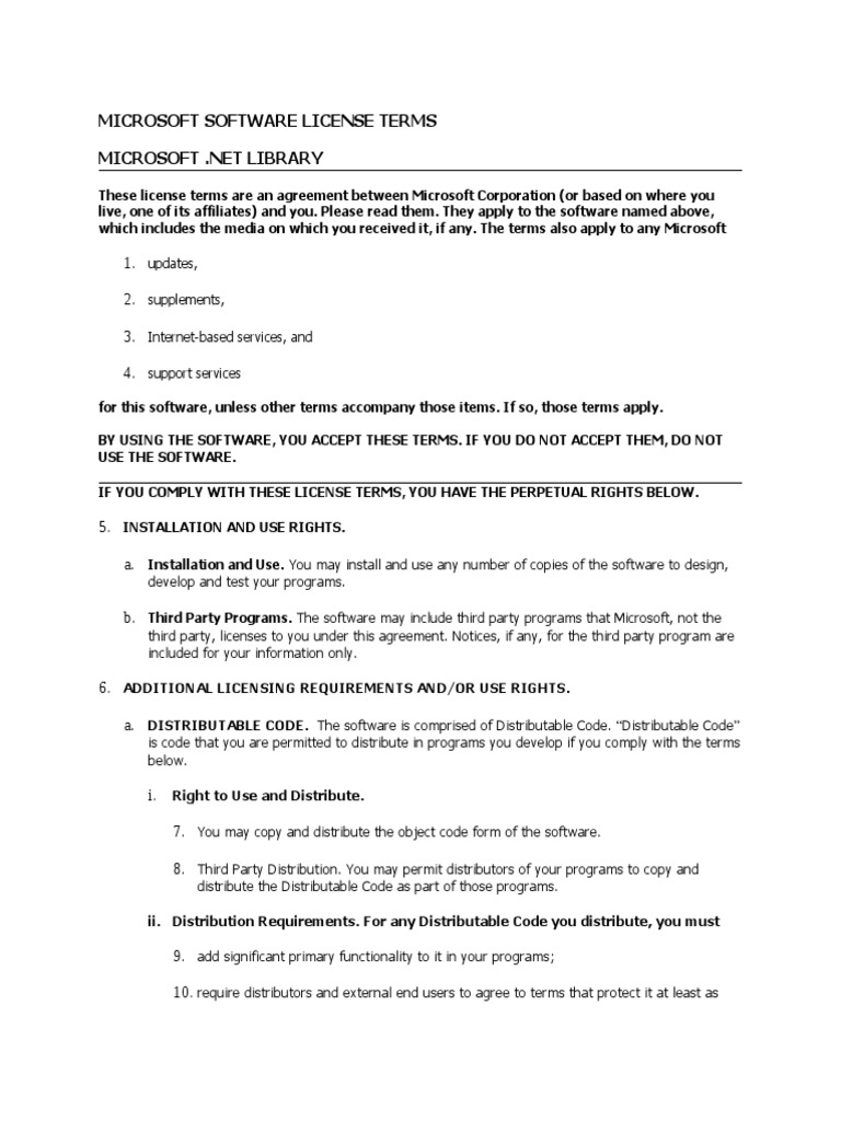 Microsoft Software License Terms: Updates, Supplements, Internet-Based ...