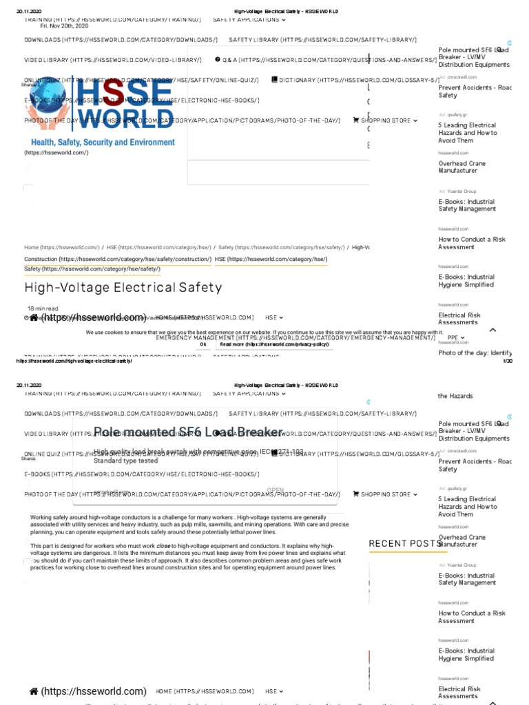 High-Voltage Electrical Safety - HSSE WORLD | Download Free PDF | High ...