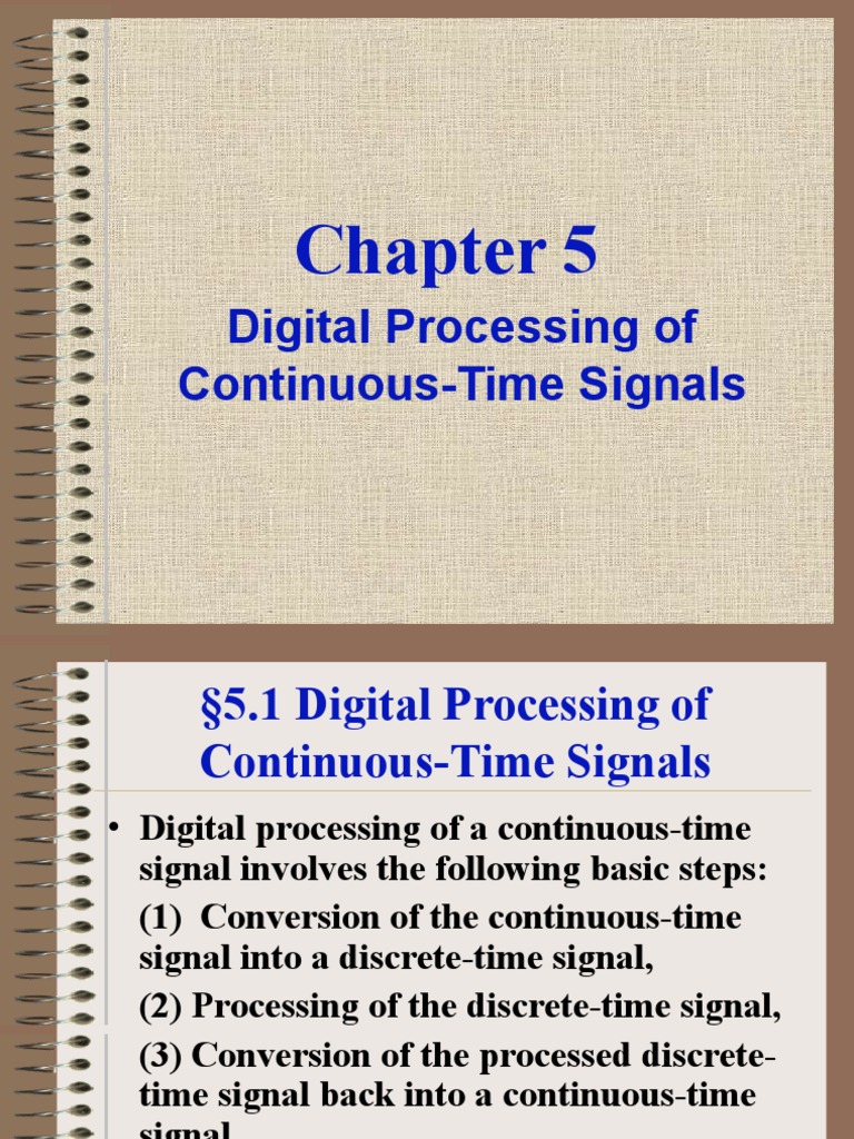 Digital Processing of Continuous-Time Signals | PDF | Sampling (Signal ...
