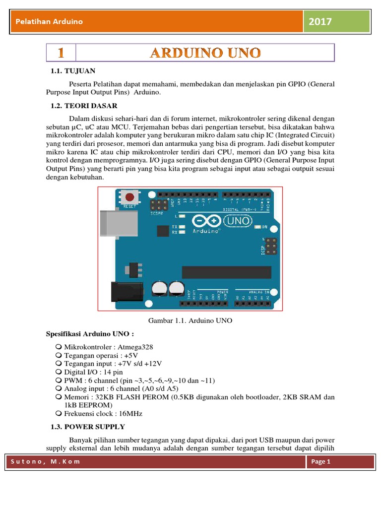 Modul Pelatihan Dasar Arduino | PDF