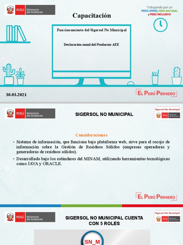 Presentación Sigersolnm Productor Raee | PDF | Perú | Tecnologías de la información