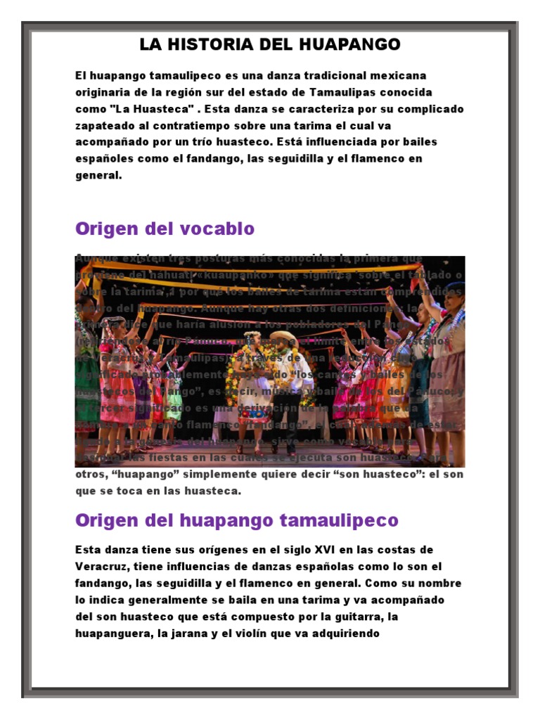 Historia y Origen del Huapango | PDF | Las artes escénicas