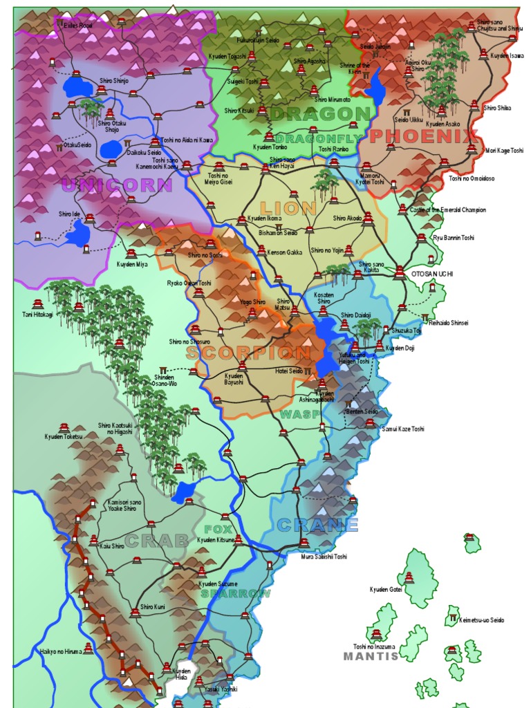 Rokugan Map | PDF | Fantasy Worlds | Worldbuilding