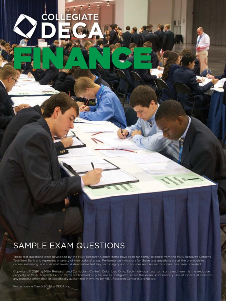 Finance: Sample Exam Questions | PDF | Financial Markets | Stocks