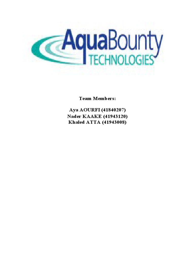Aquabounty Case | PDF | Option (Finance) | Net Present Value