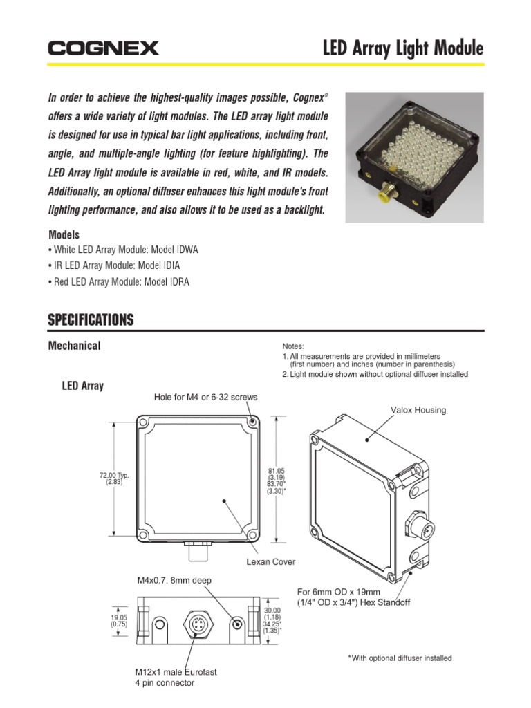 LED Array Light Module: Specifications | PDF | Electrical Engineering ...