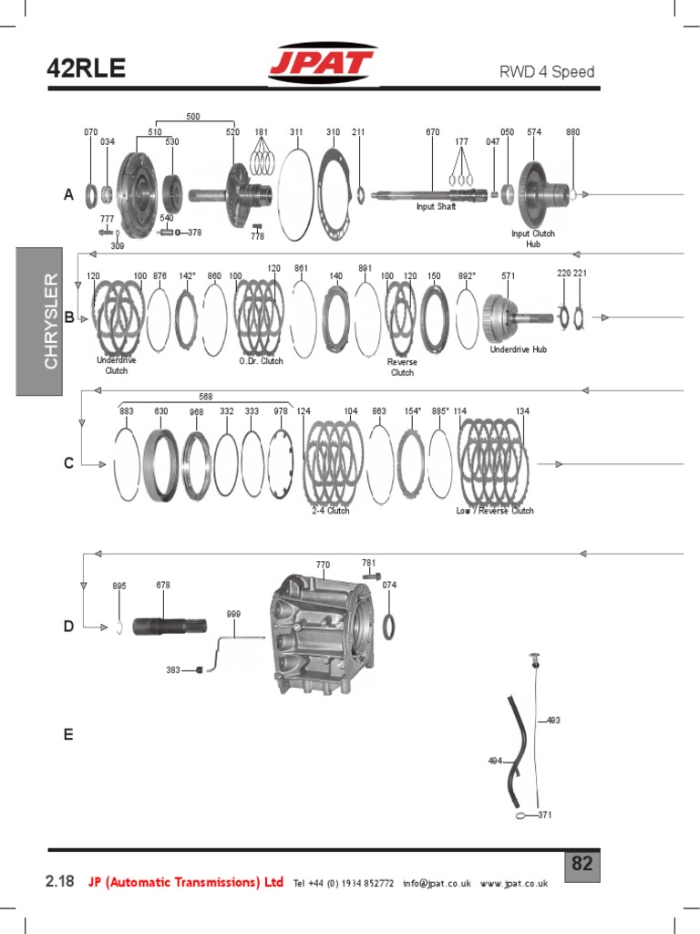 Exploded View Diagram and Part Identification for a Chrysler RWD 4 ...