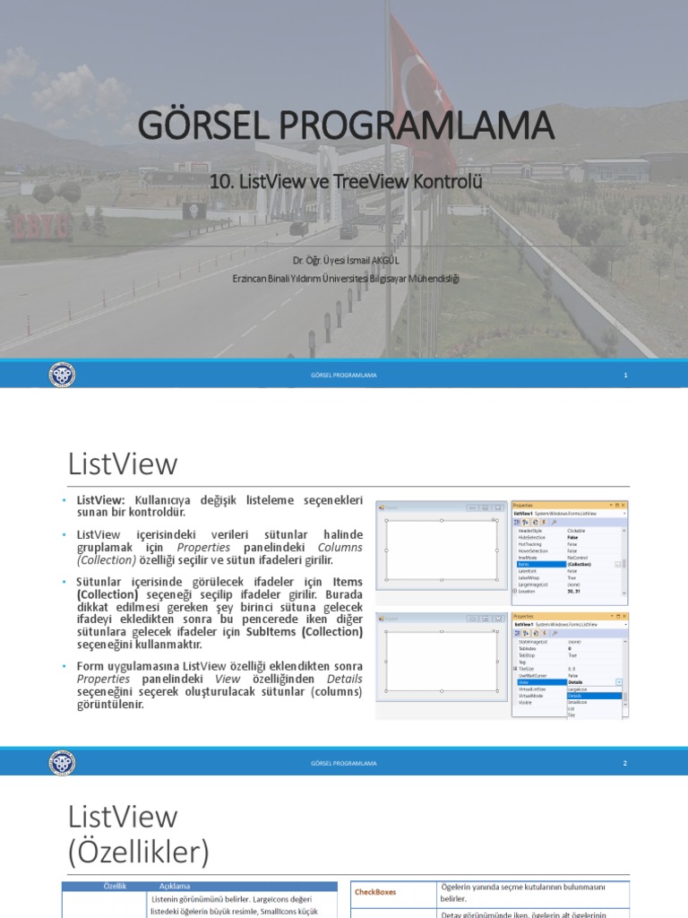 Listview Ve Treeview Kontrolü 1 | PDF