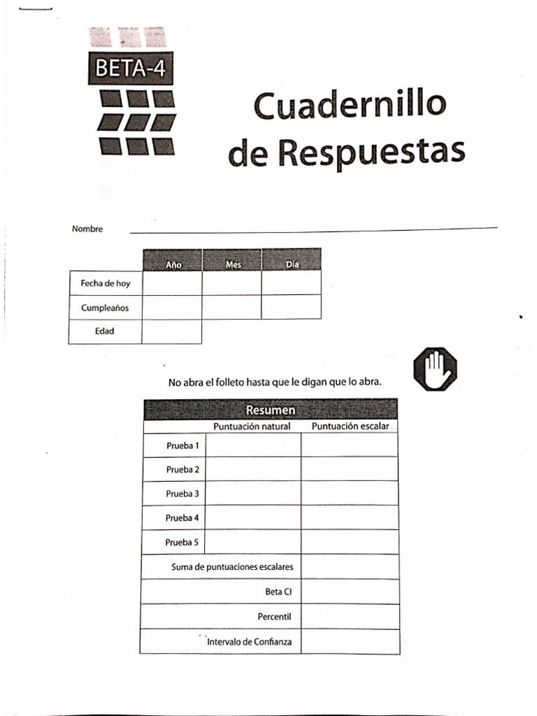 Beta IV Cuadernillo | PDF
