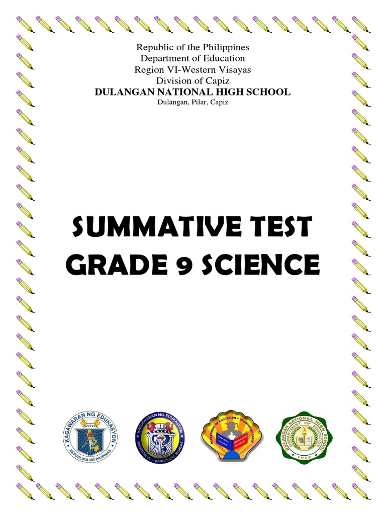Summative Test Grade 9 Science: Dulangan National High School | PDF ...