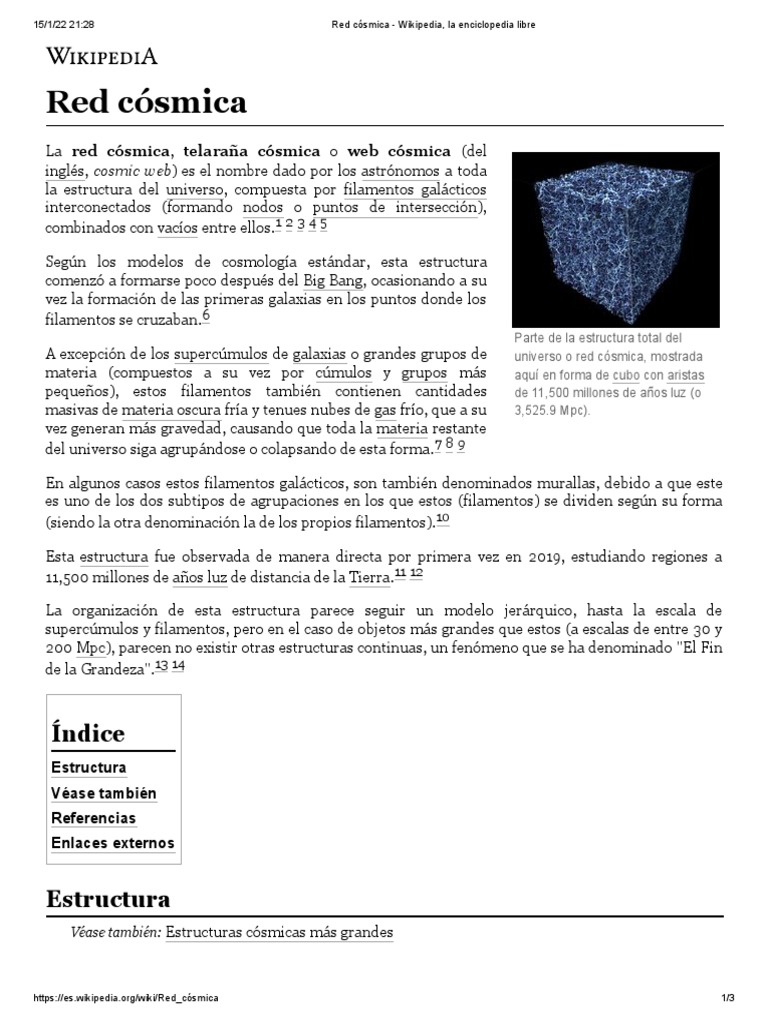 Red Cósmica | PDF | Universo | Galaxia