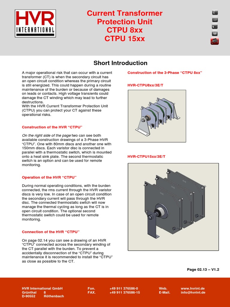 HVR CTPU Range | PDF | Physical Quantities | Power (Physics)