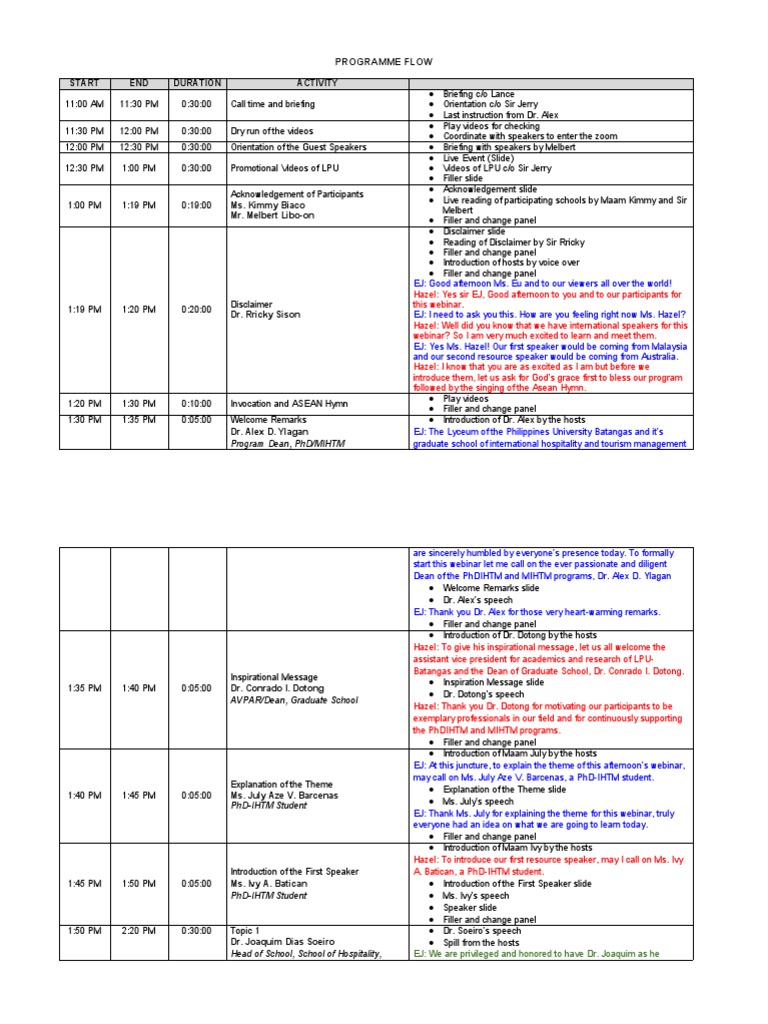 Program Flow Webinar in Strama | PDF