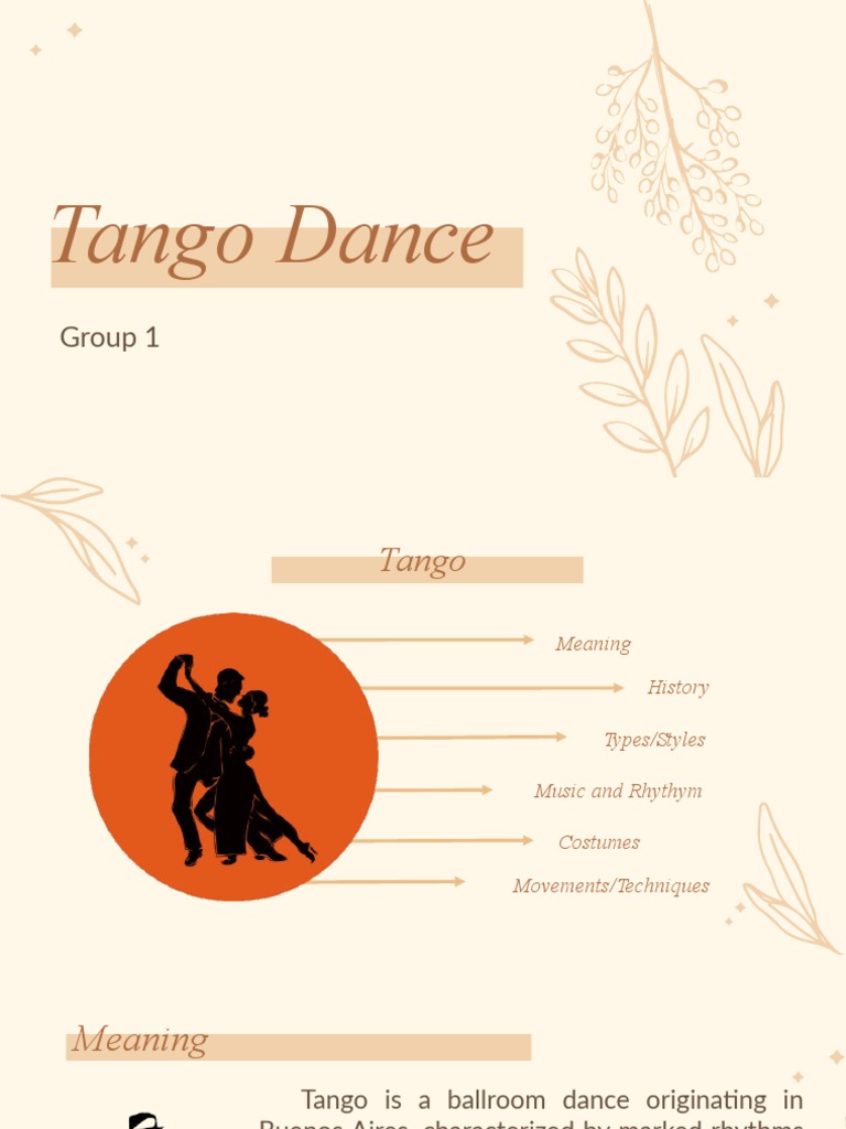 Tango Dance: Group 1 | PDF | Tango | Ballroom Dance