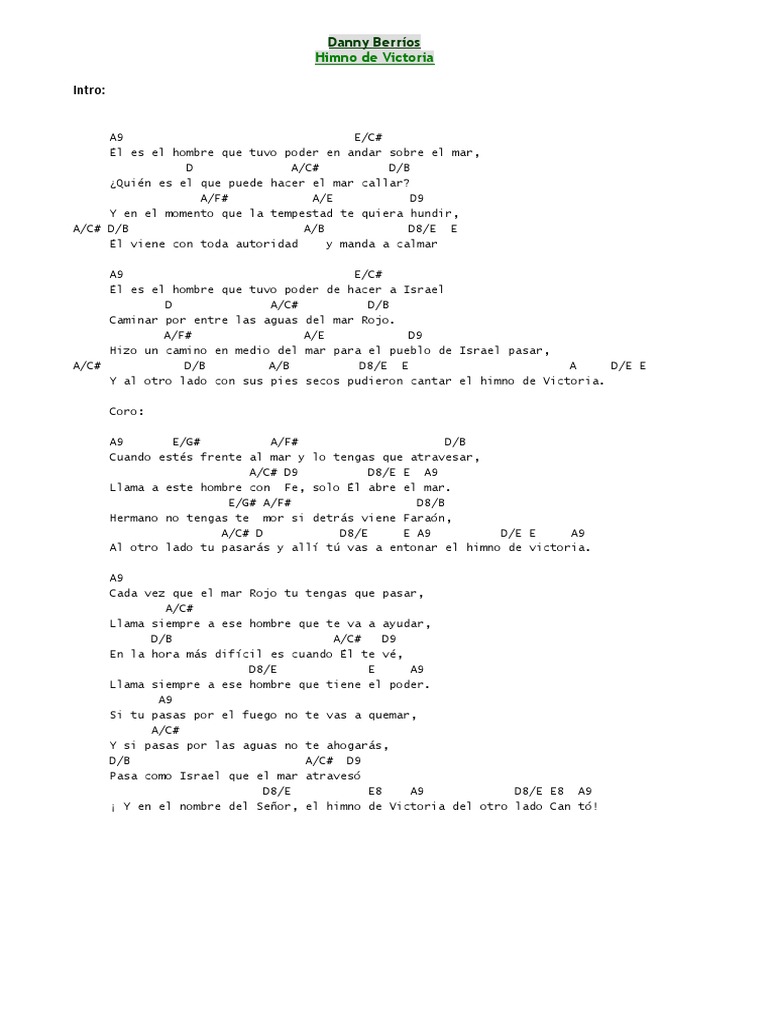 Himno de Victoria: Letra y Acordes | PDF