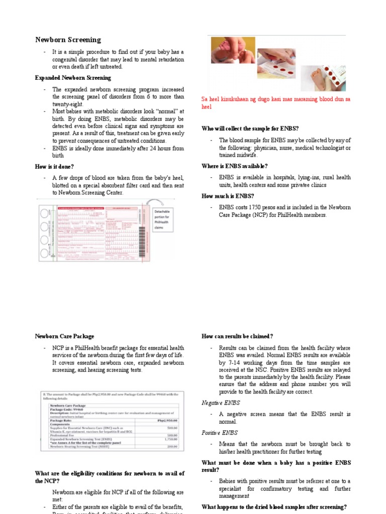 Expanded Newborn Screening | PDF | Clinical Medicine | Diseases And ...