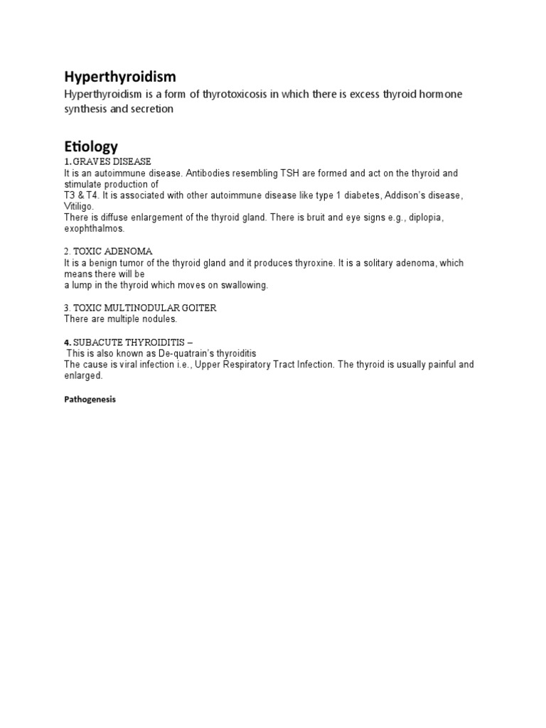 Hyperthyroid Is M | PDF