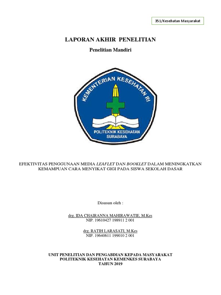 Efektivitas Penggunaan Media Leaflet Dan Booklet Dalam Meningkatkan | PDF