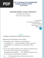 Estimation and Costing Lecture Notes | PDF | Specification (Technical ...