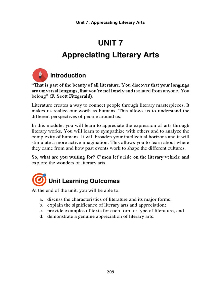 UNIT7. Topic 1 An Overview of Literary Arts | PDF | Genre