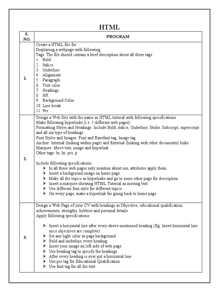 HTML Index | PDF | Html Element | Hyperlink