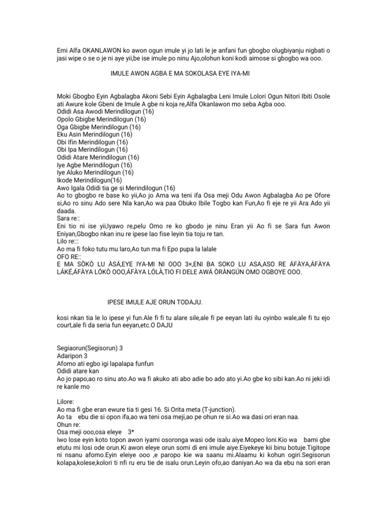 Agbara Imule Aye | PDF