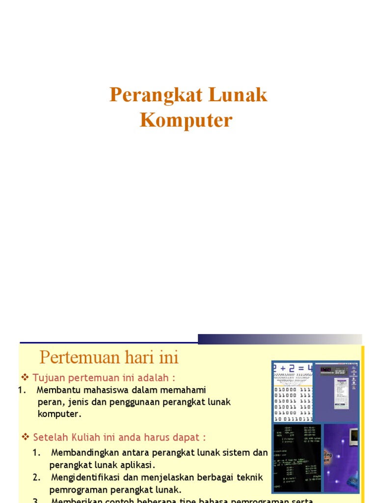 Pengantar Perangkat Lunak Komputer | PDF | Komputer
