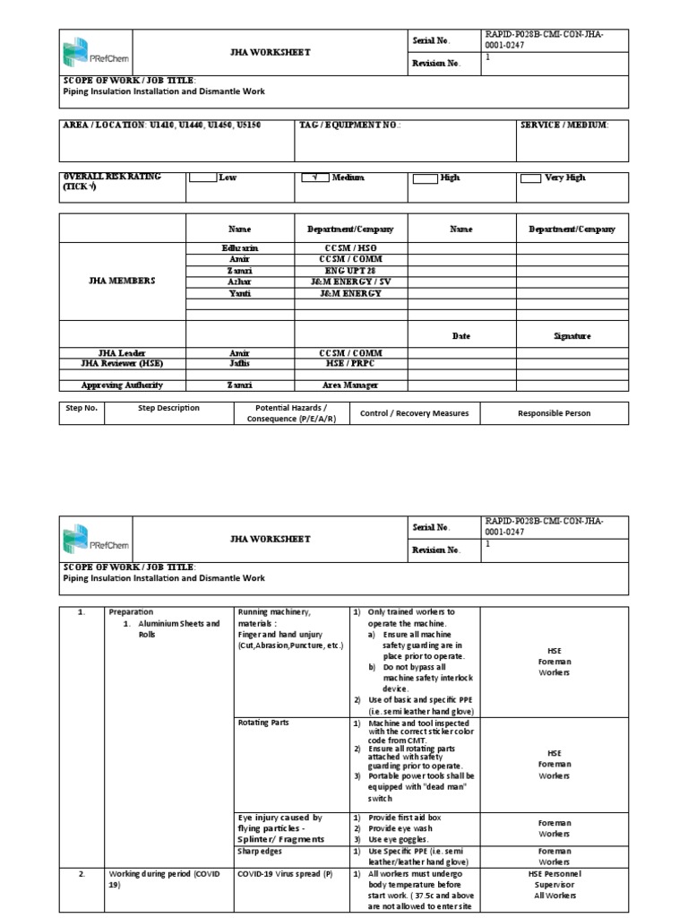 Jha Piping Insulation Installation and Dismantle Work p28 | PDF ...