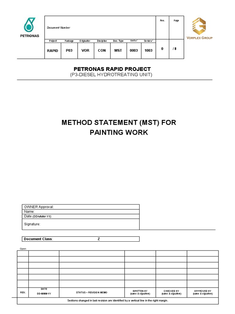 Vorplex MST Painting | PDF | Pipe (Fluid Conveyance) | Specification ...