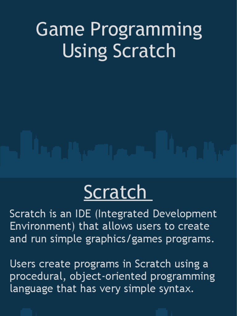 Game Programming Using Scratch | PDF | Scratch (Programming Language) | Computer Programming