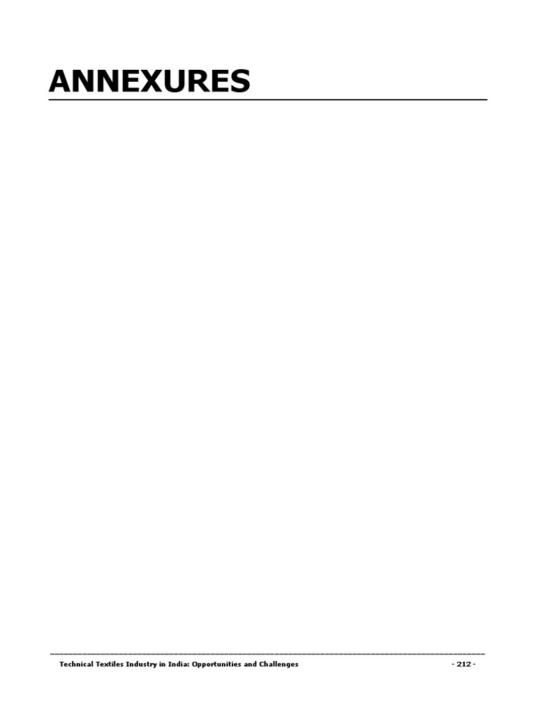Annexures | PDF | Textiles | Clothing
