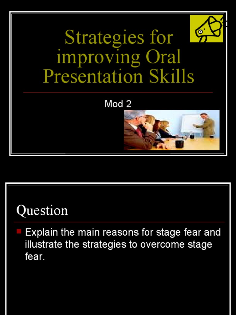 Strategies to Enhance Oral Presentation Skills | PDF | Nonverbal ...