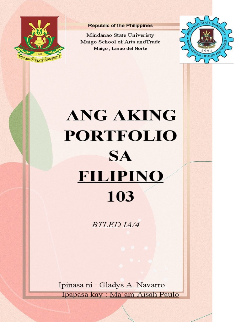 Portfolio Sa Filipino | PDF