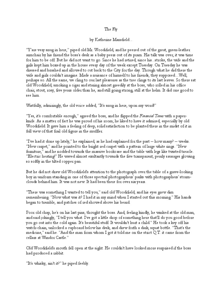 The Fly Katherine Mansfield | PDF