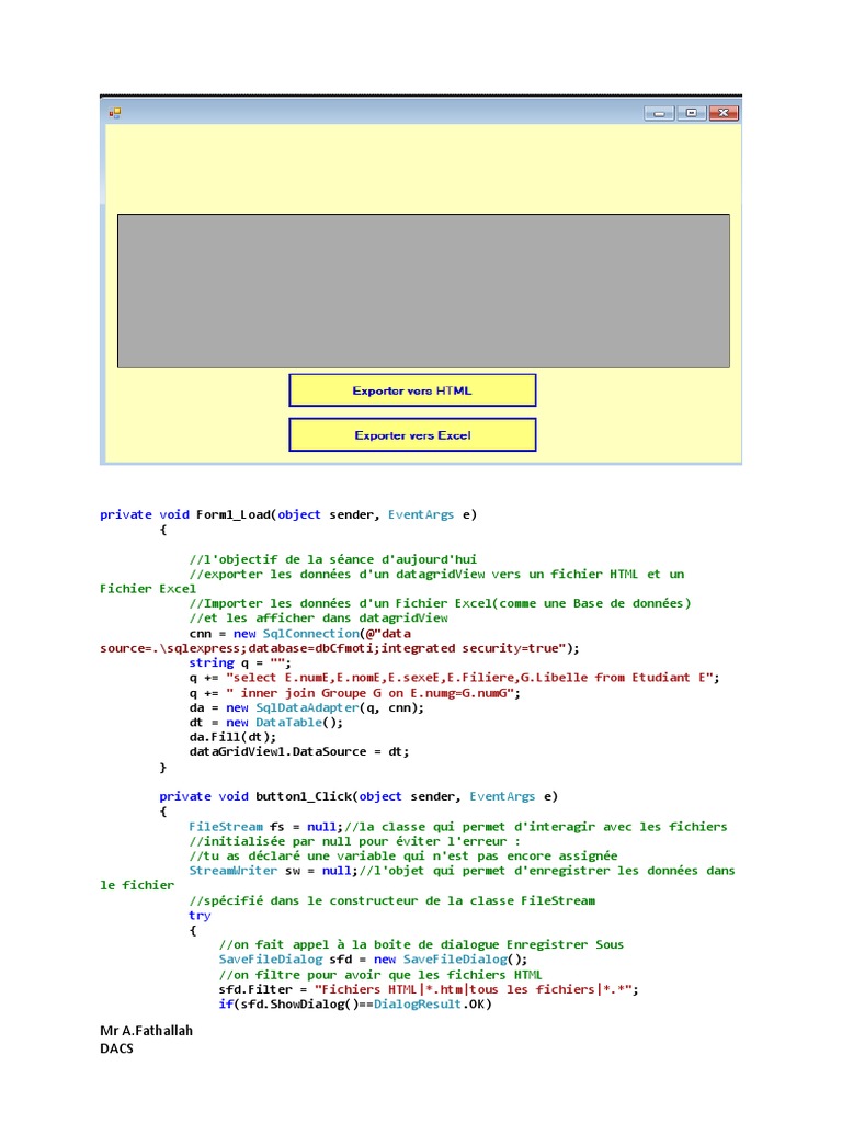 Exporter DatagridView | PDF | Données informatiques | World Wide Web Consortium