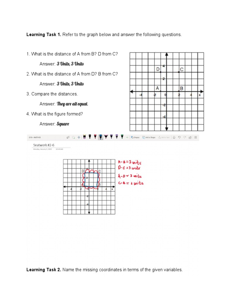Coordinate Geometry Practice Worksheet | PDF | Teaching Methods & Materials