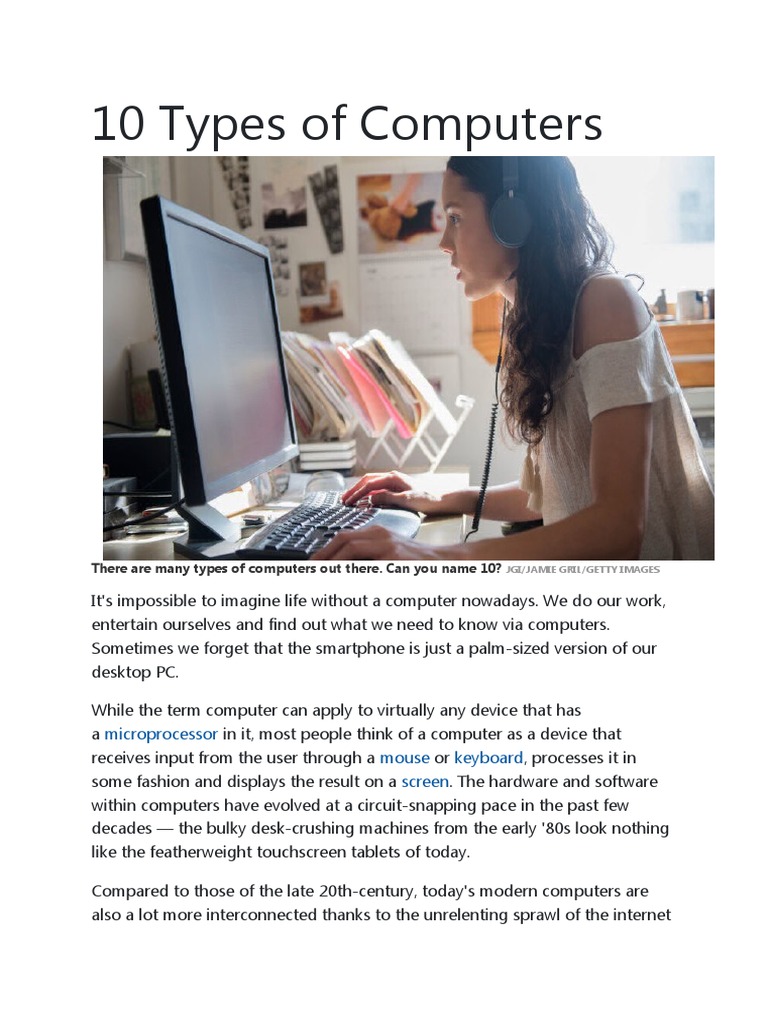 3 10 Types of Computers | PDF | Personal Computers | Personal Digital ...