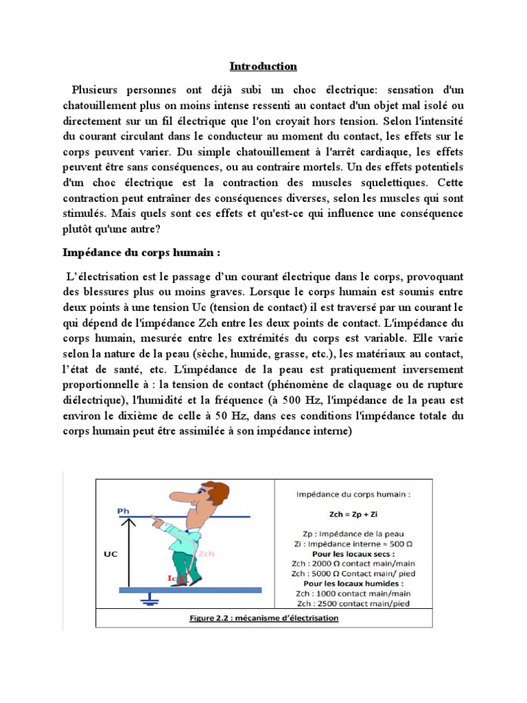 Effet Du Courant Électrique Sur Le Corp Humain | PDF | Brûlure | Muscle