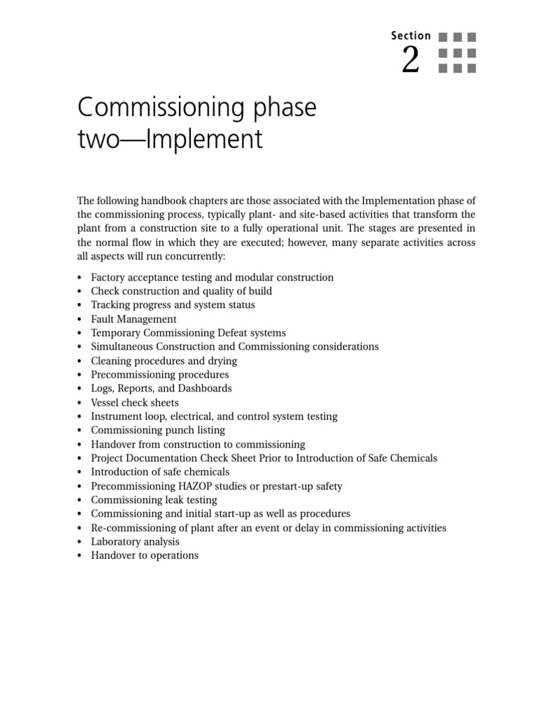 Chemical Plant Commissioning Guide | PDF | Technology & Engineering