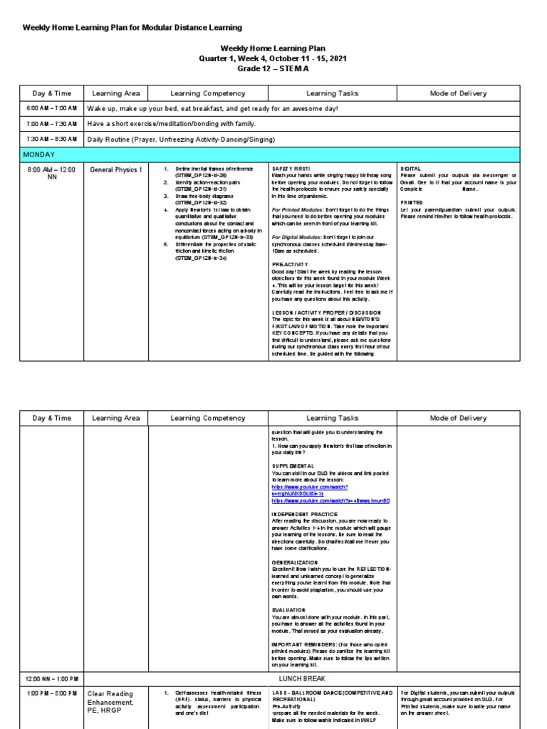 Advisory WHLP Quarter 1 Week 4 | PDF | Learning | Truth